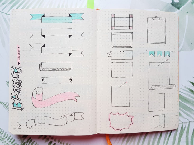 Bullet Journal Header Ideas & Doodle Banners - AnjaHome