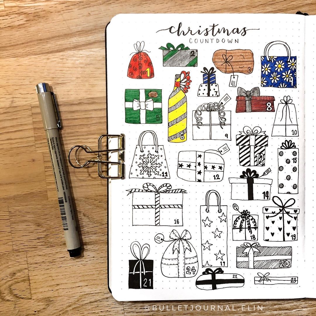 Christmas Bullet Journal Ideas (December 2024) - AnjaHome