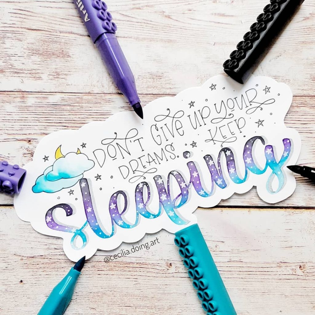 Bullet Journal Fonts (with Free Hand Lettering Worksheets)