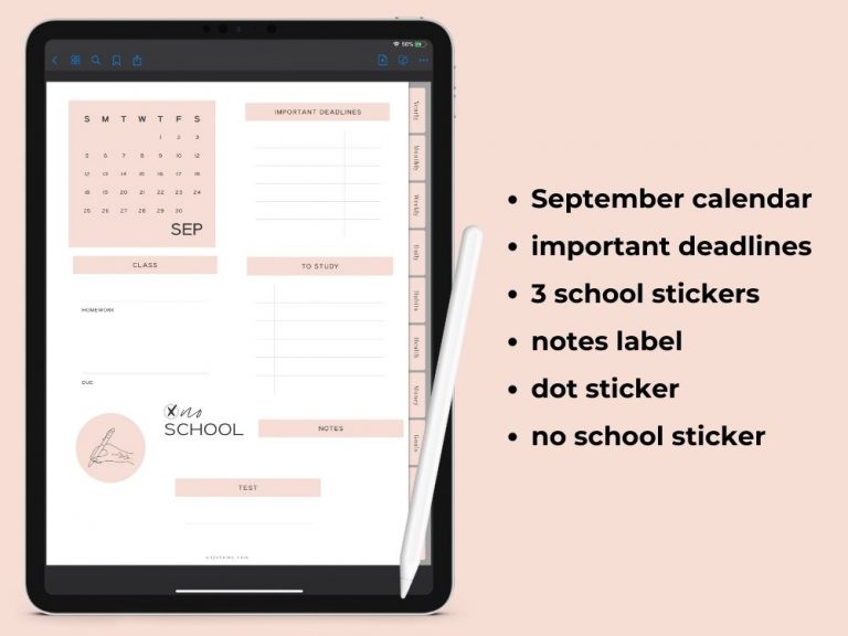 Free Digital Planner Stickers for GoodNotes Planners - AnjaHome