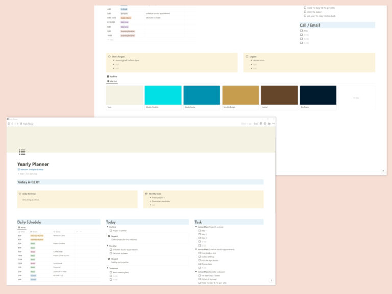 Free Notion Templates - AnjaHome