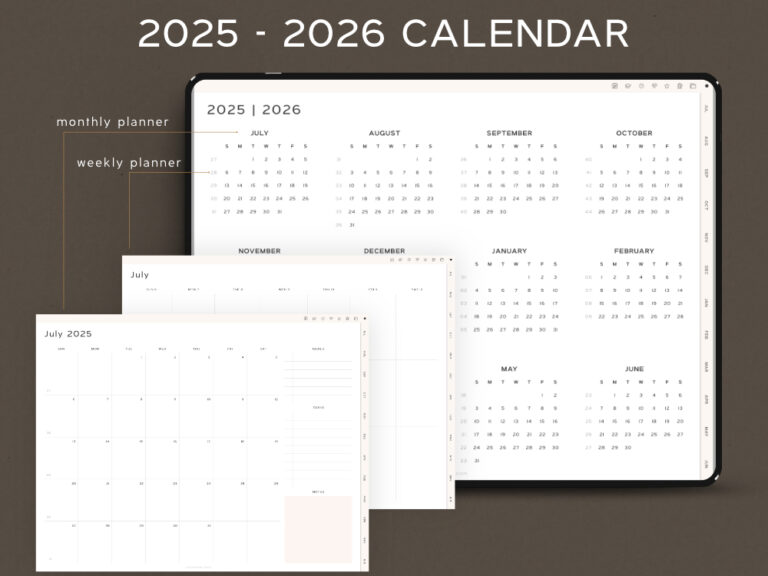 Free Goodnotes Templates for Students 2025/2026 - AnjaHome