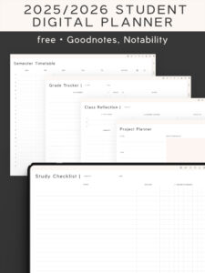 Free Goodnotes Templates for Students 2025/2026 - AnjaHome