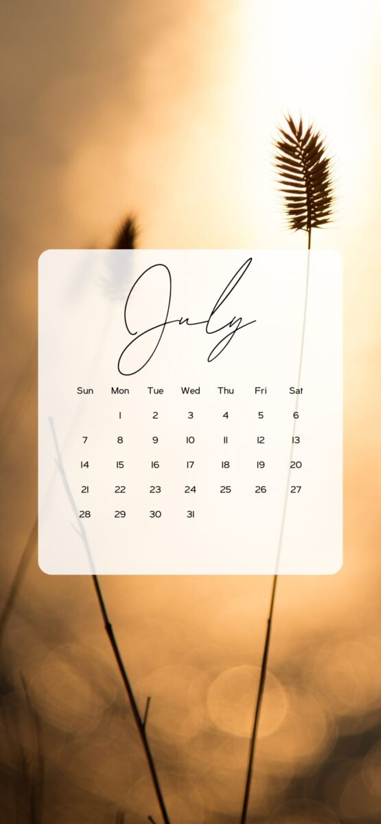 July Calendar Wallpaper - AnjaHome