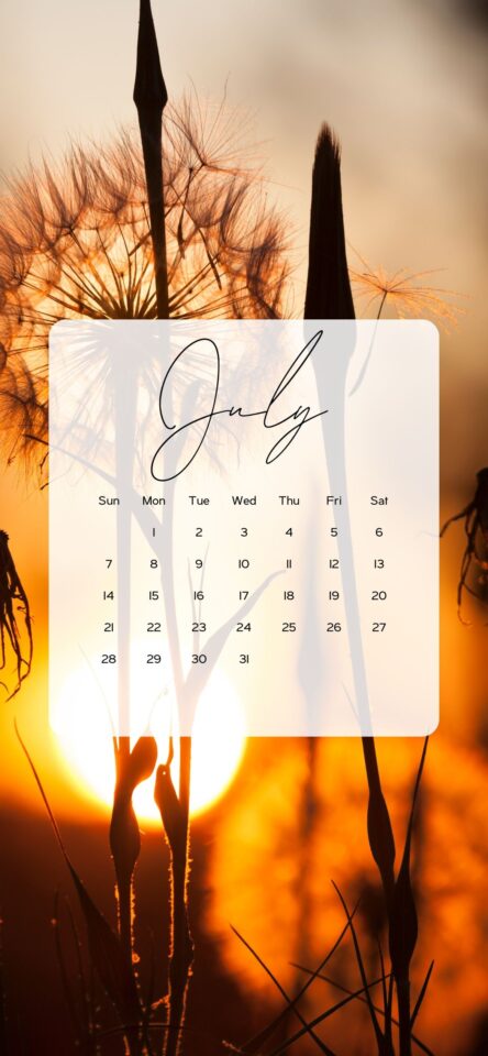 July Calendar Wallpaper - AnjaHome