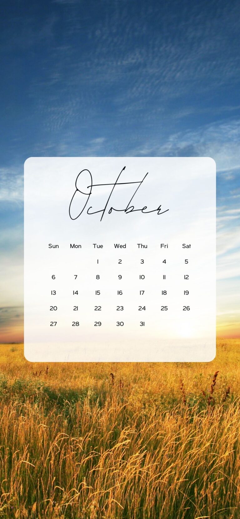 October Calendar Wallpaper Aesthetic Backgrounds (2024) - AnjaHome