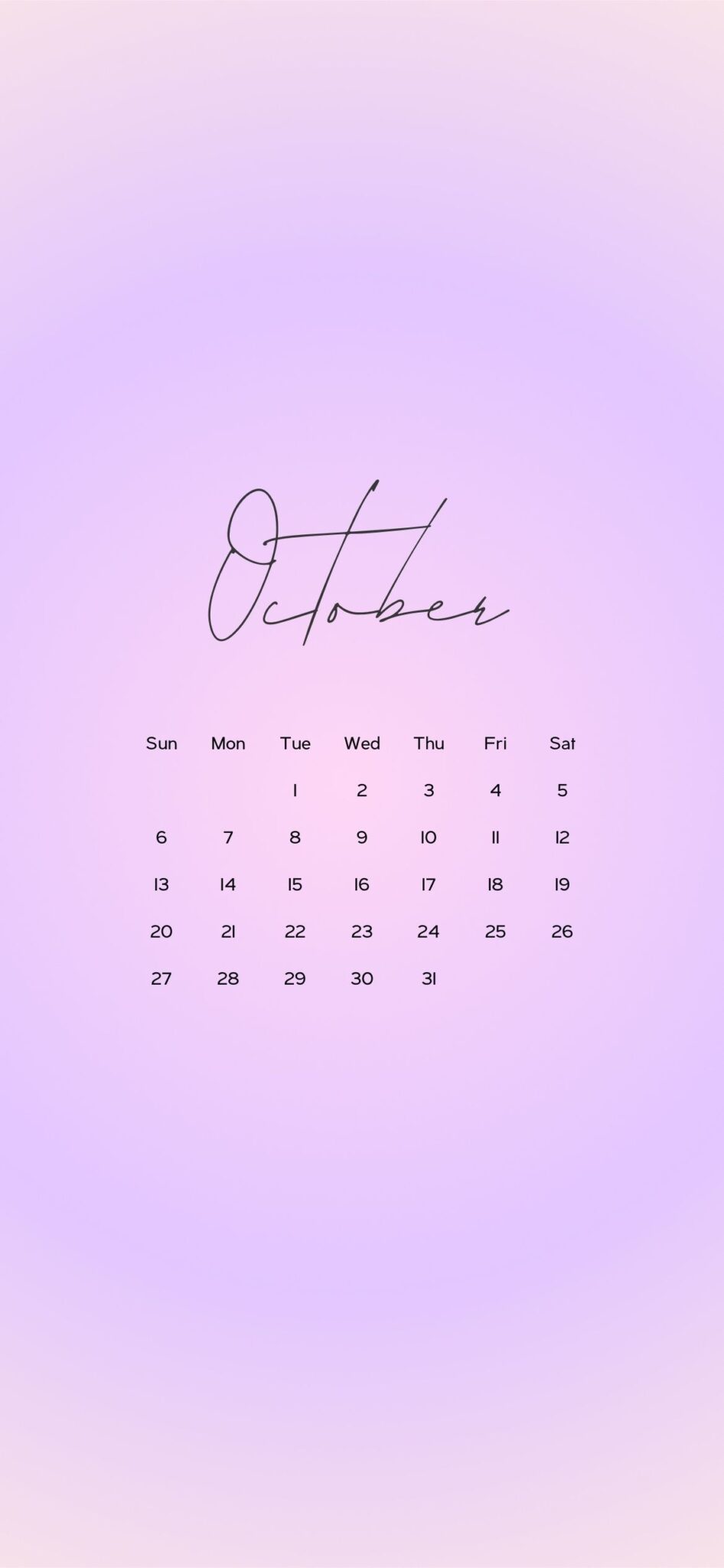 October Calendar Wallpaper Aesthetic Backgrounds (2024) - AnjaHome