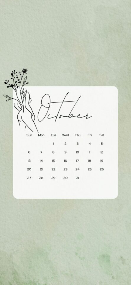 October Calendar Wallpaper Aesthetic Backgrounds (2024) - AnjaHome
