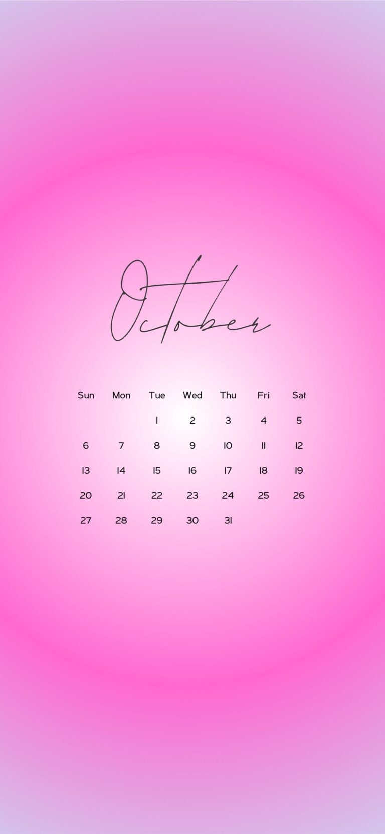 October Calendar Wallpaper Aesthetic Backgrounds (2024) - AnjaHome