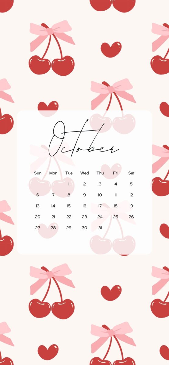 October Calendar Wallpaper Aesthetic Backgrounds (2024) - AnjaHome