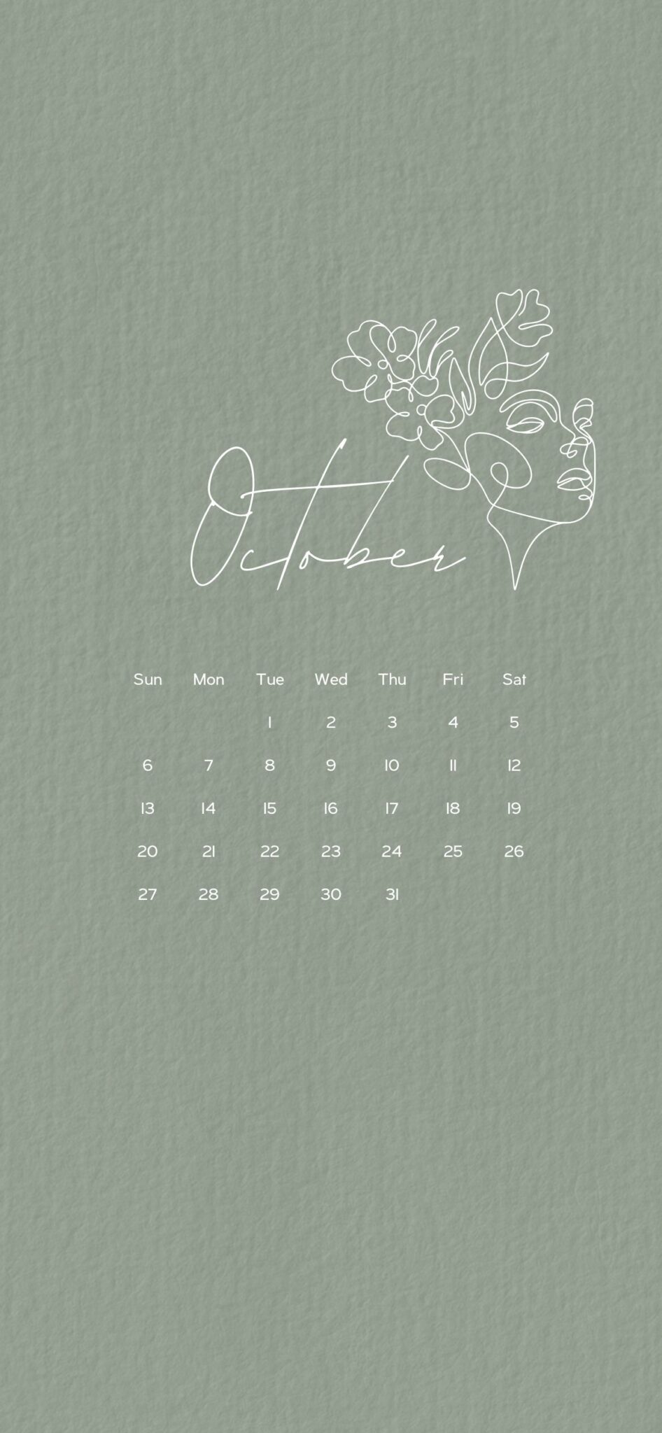 October Calendar Wallpaper Aesthetic Backgrounds (2024) - AnjaHome