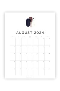 Cute August 2024 Calendar Printables - AnjaHome