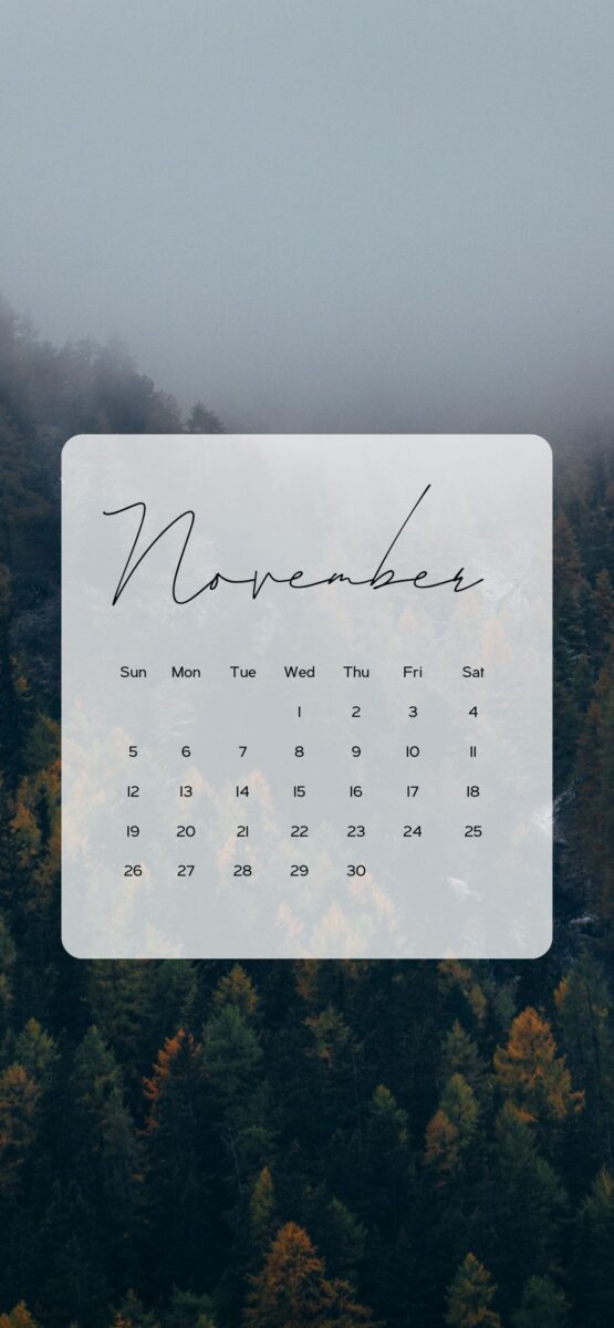 November Calendar Wallpaper Aesthetic Backgrounds - AnjaHome
