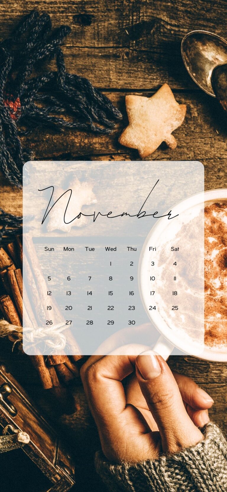 November Calendar Wallpaper Aesthetic Backgrounds - AnjaHome
