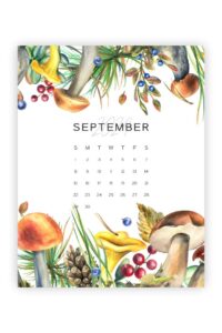 Cute September 2024 Calendar Printables PDF Templates - AnjaHome