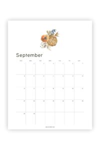 Cute September 2024 Calendar Printables PDF Templates - AnjaHome