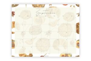 Cute September 2024 Calendar Printables PDF Templates - AnjaHome