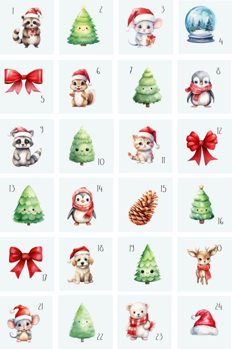 Free Printable Advent Calendar Christmas Activities - AnjaHome
