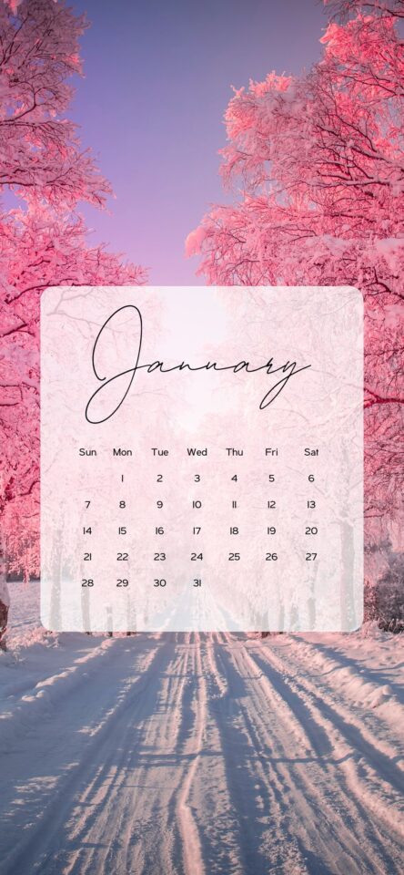 January Calendar Wallpaper Aesthetic Backgrounds - AnjaHome