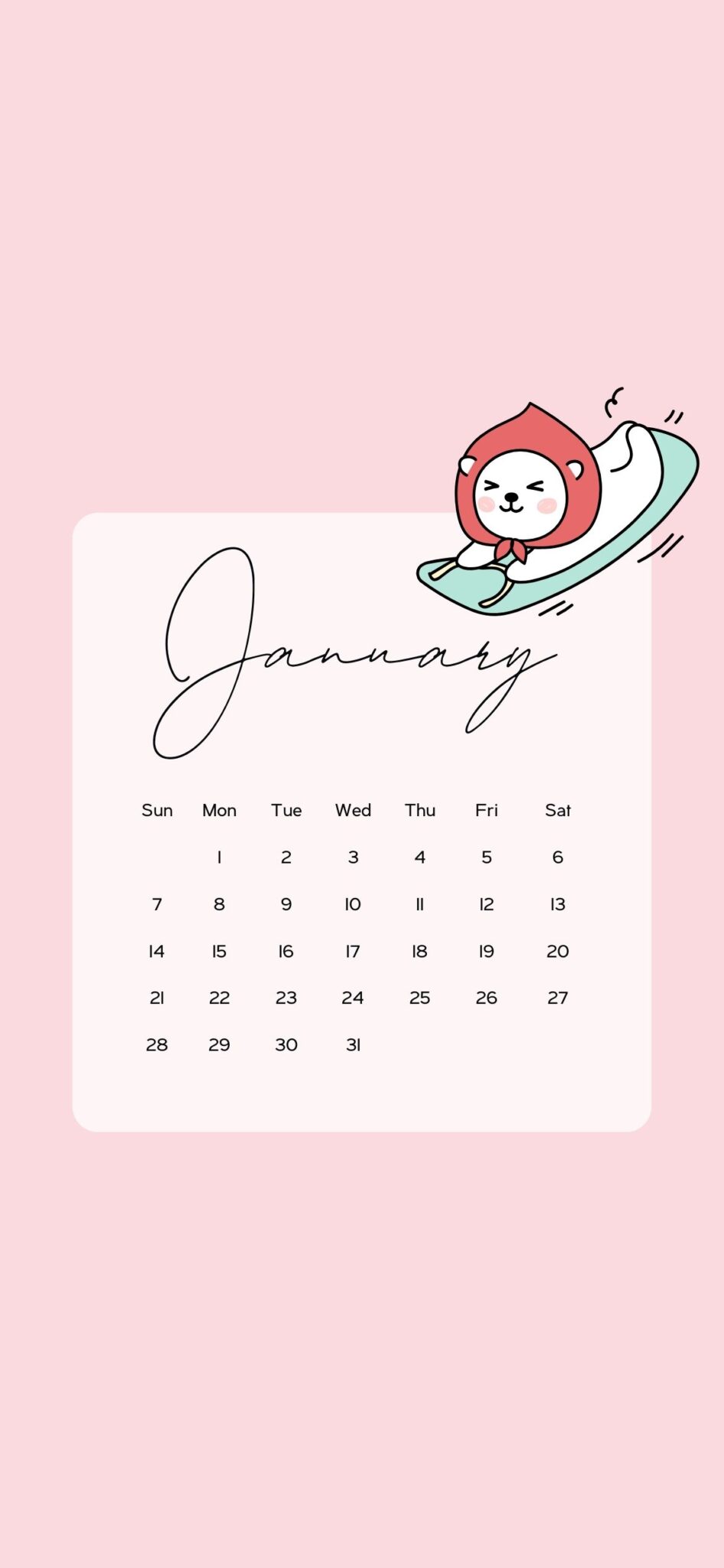 January Calendar Wallpaper Aesthetic Backgrounds - AnjaHome