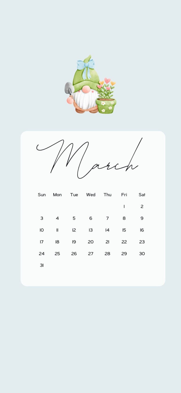 March Calendar Wallpaper Cute Backgrounds - AnjaHome