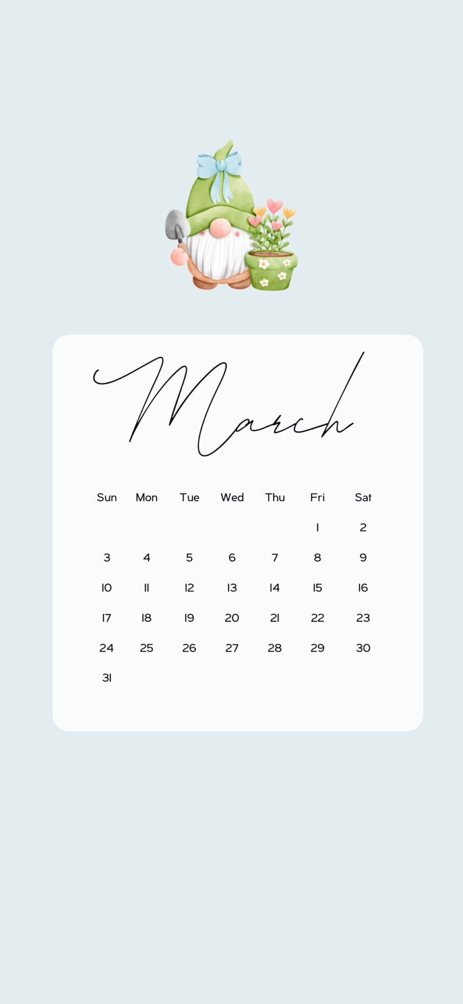 March Calendar Wallpaper Cute Backgrounds for 2024 - AnjaHome