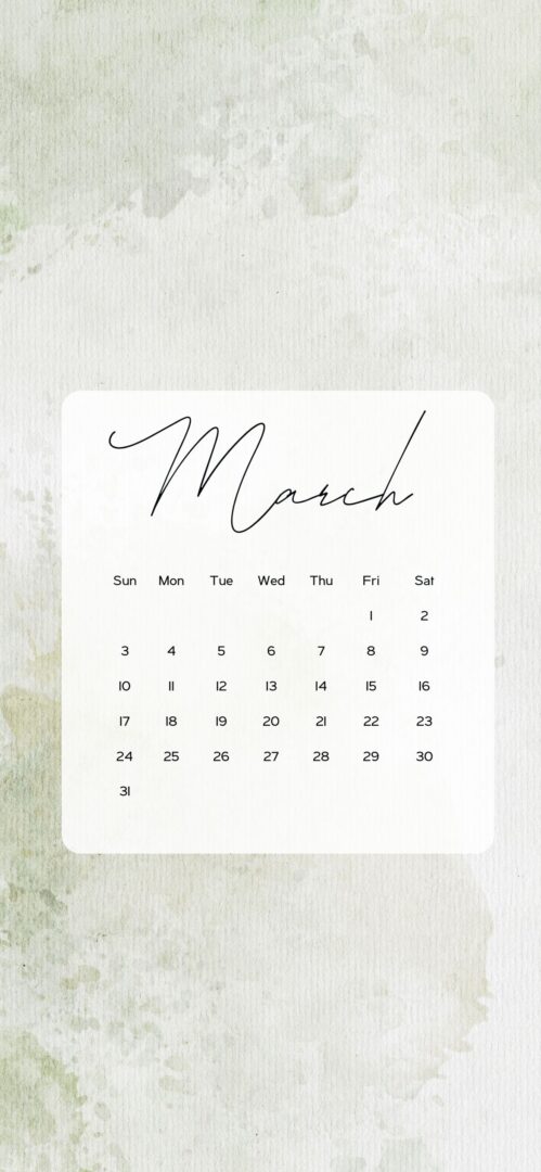 March Calendar Wallpaper Cute Backgrounds for 2024 - AnjaHome