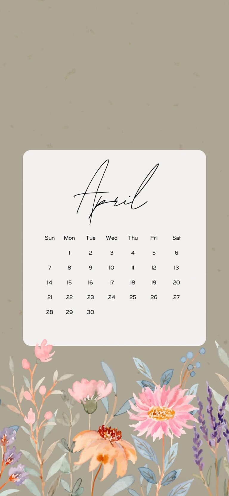 April Calendar Wallpaper Cute Backgrounds for 2024 - AnjaHome