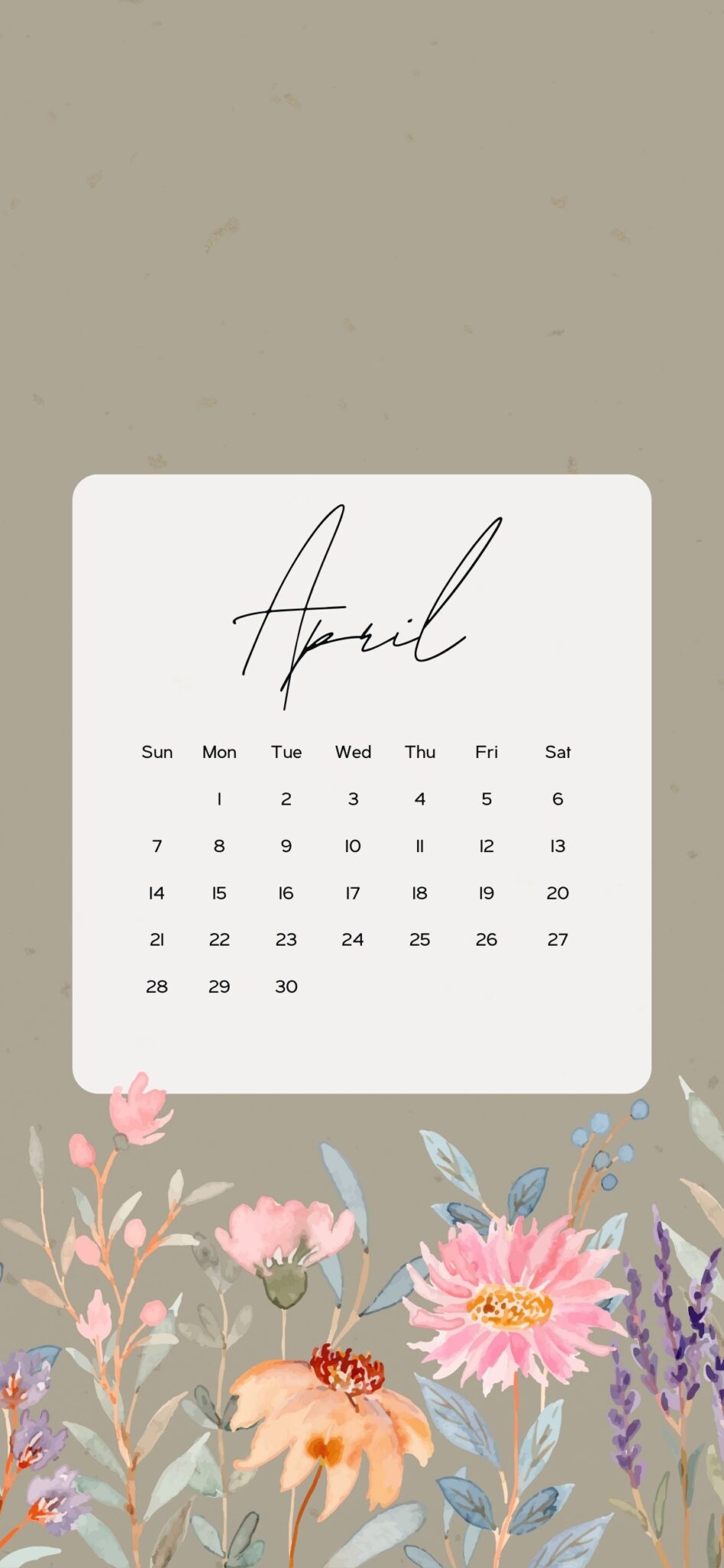 April Calendar Wallpaper Cute Backgrounds - AnjaHome