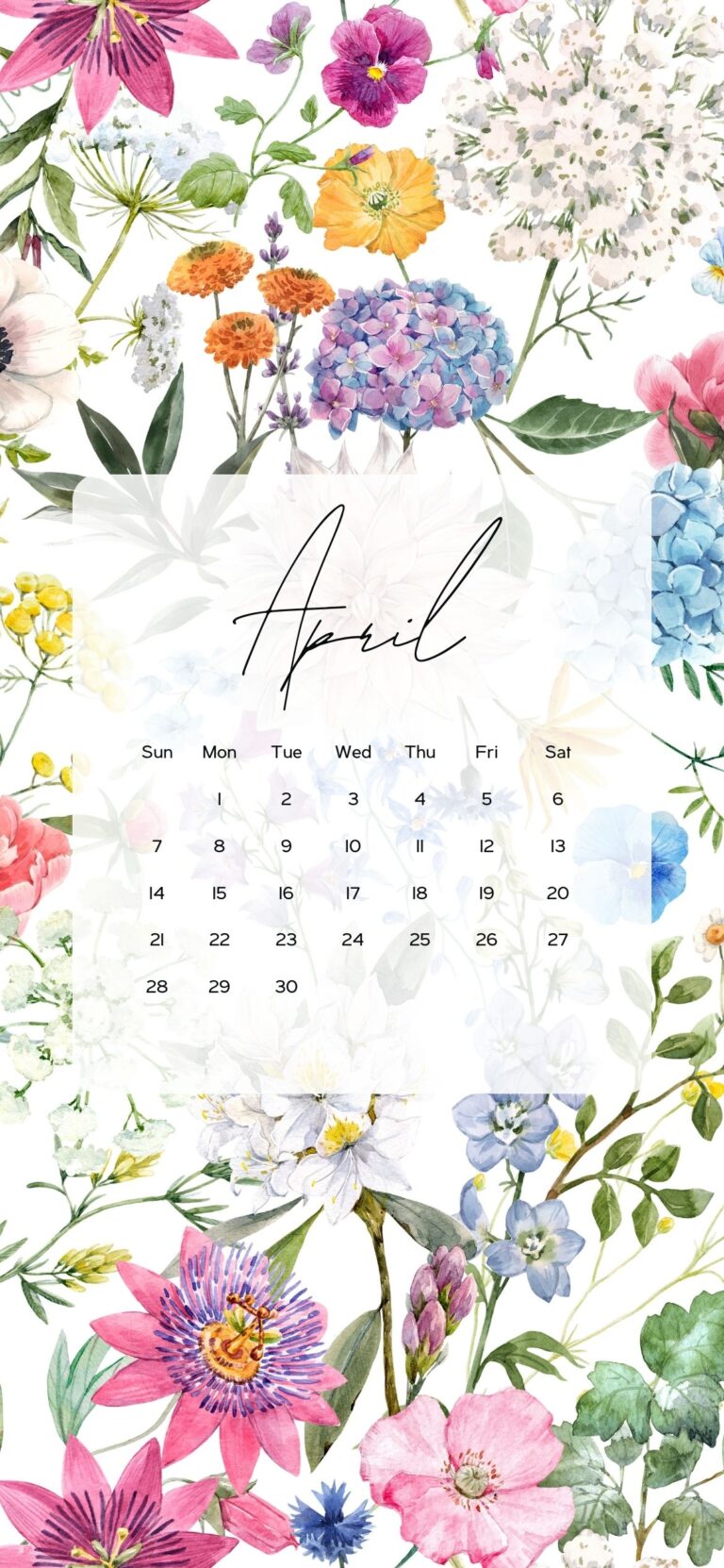April Calendar Wallpaper Cute Backgrounds for 2024 - AnjaHome