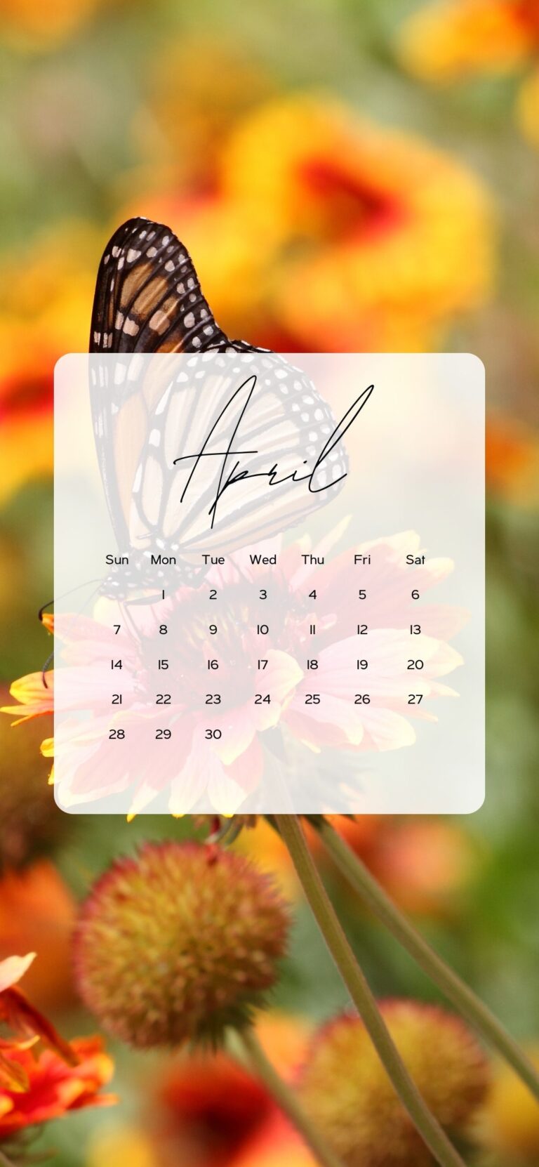 April Calendar Wallpaper Cute Backgrounds for 2024 - AnjaHome