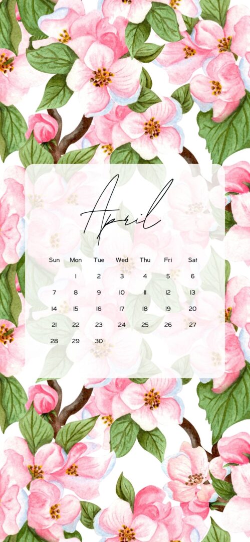 April Calendar Wallpaper Cute Backgrounds for 2024 - AnjaHome