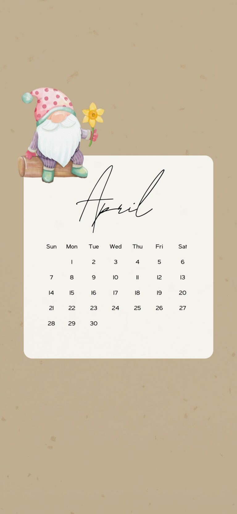 April Calendar Wallpaper Cute Backgrounds for 2024 - AnjaHome
