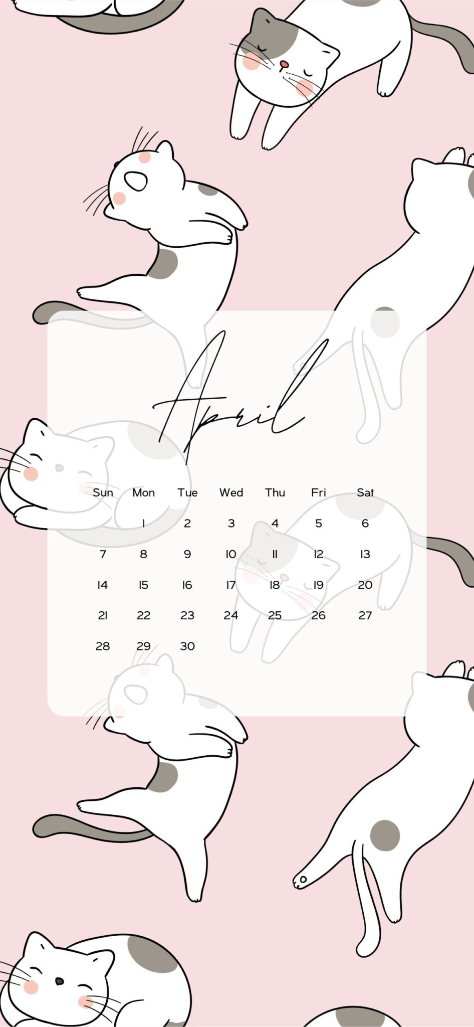 April Calendar Wallpaper Cute Backgrounds for 2024 - AnjaHome