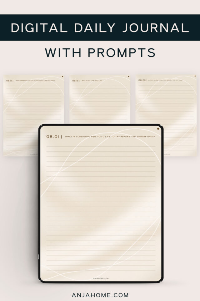 Digital Daily Journal Templates - AnjaHome