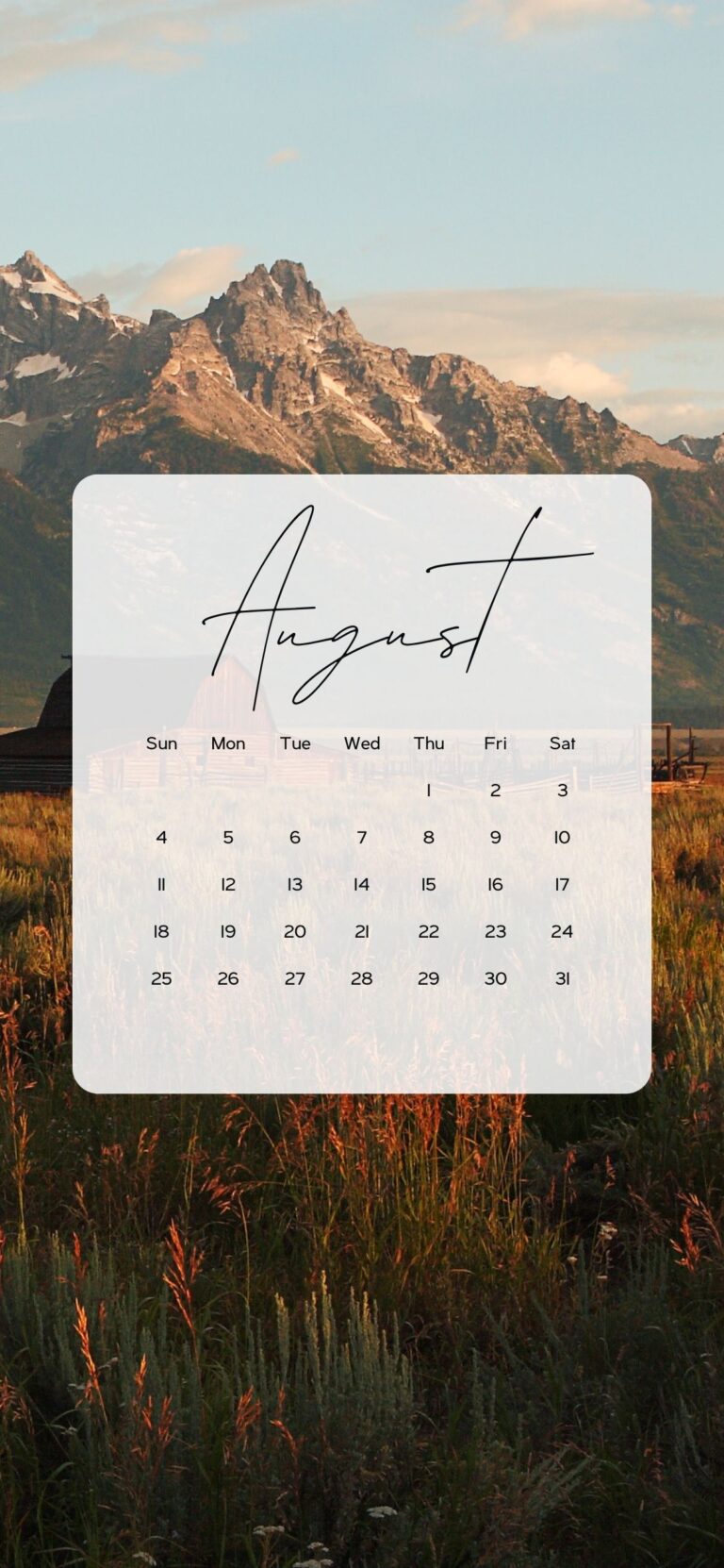 August Wallpapers Calendar Backgrounds (2024) - AnjaHome