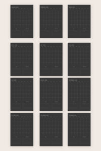 Monthly Calendar Digital Template 2025 - AnjaHome