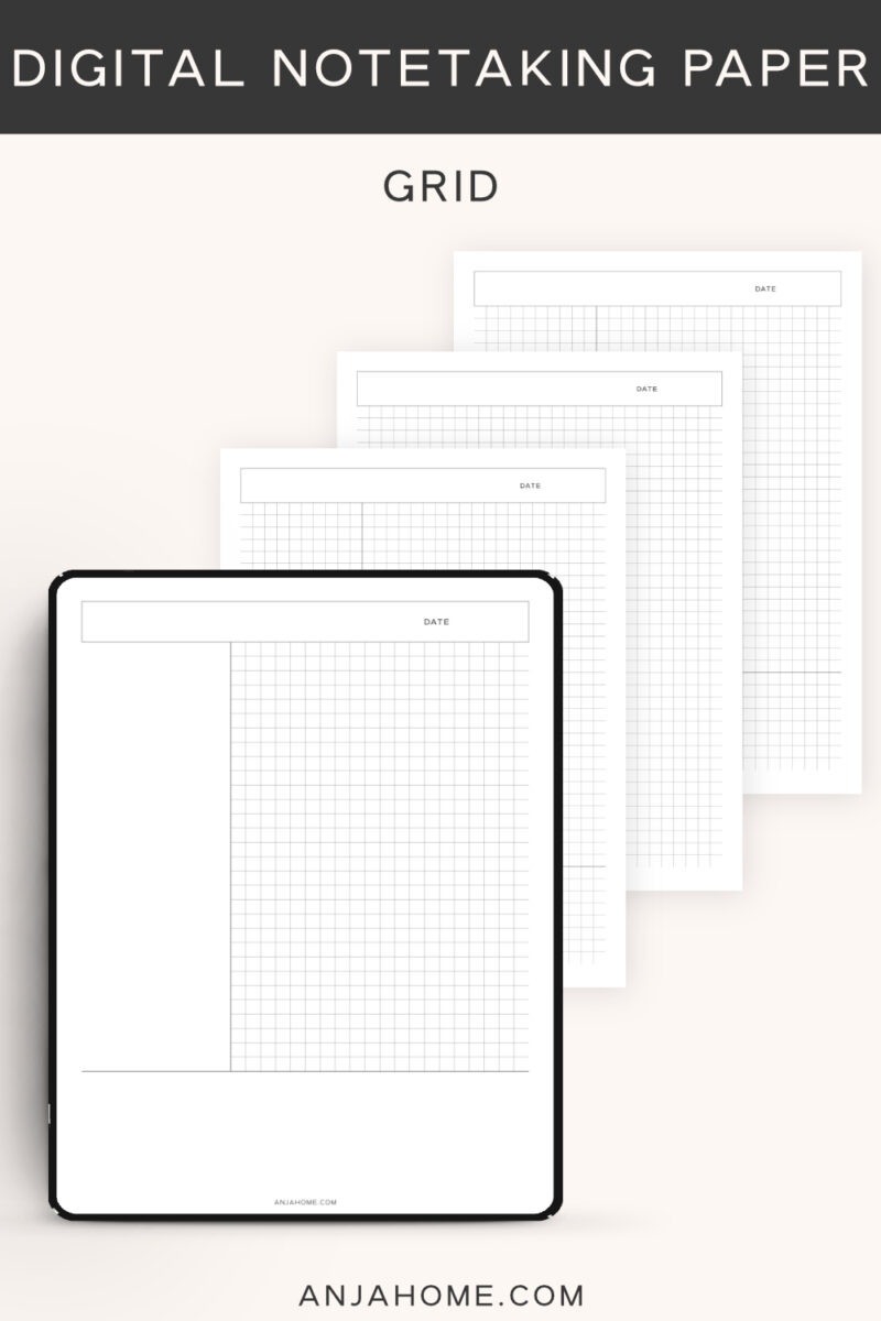 Digital Notebook Paper GoodNotes Templates - AnjaHome