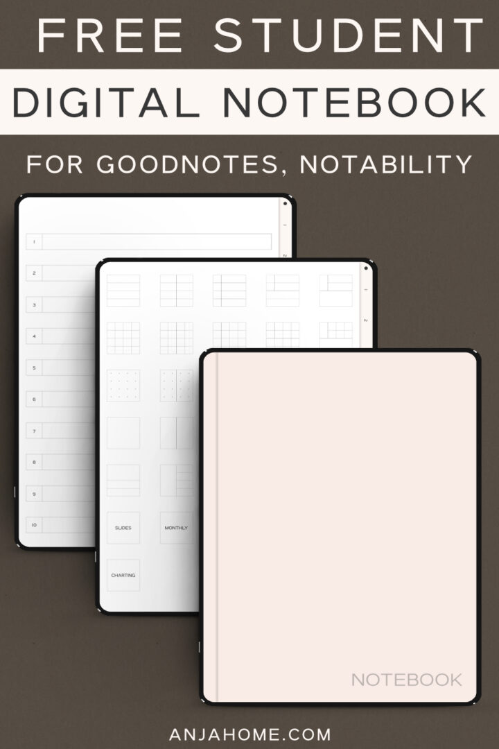 Free Digital Notebook (Hyperlinked) - AnjaHome