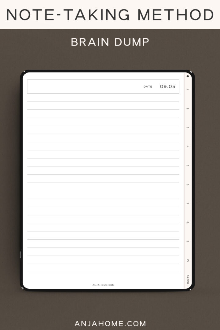 Free Digital Notebook (Hyperlinked) - AnjaHome